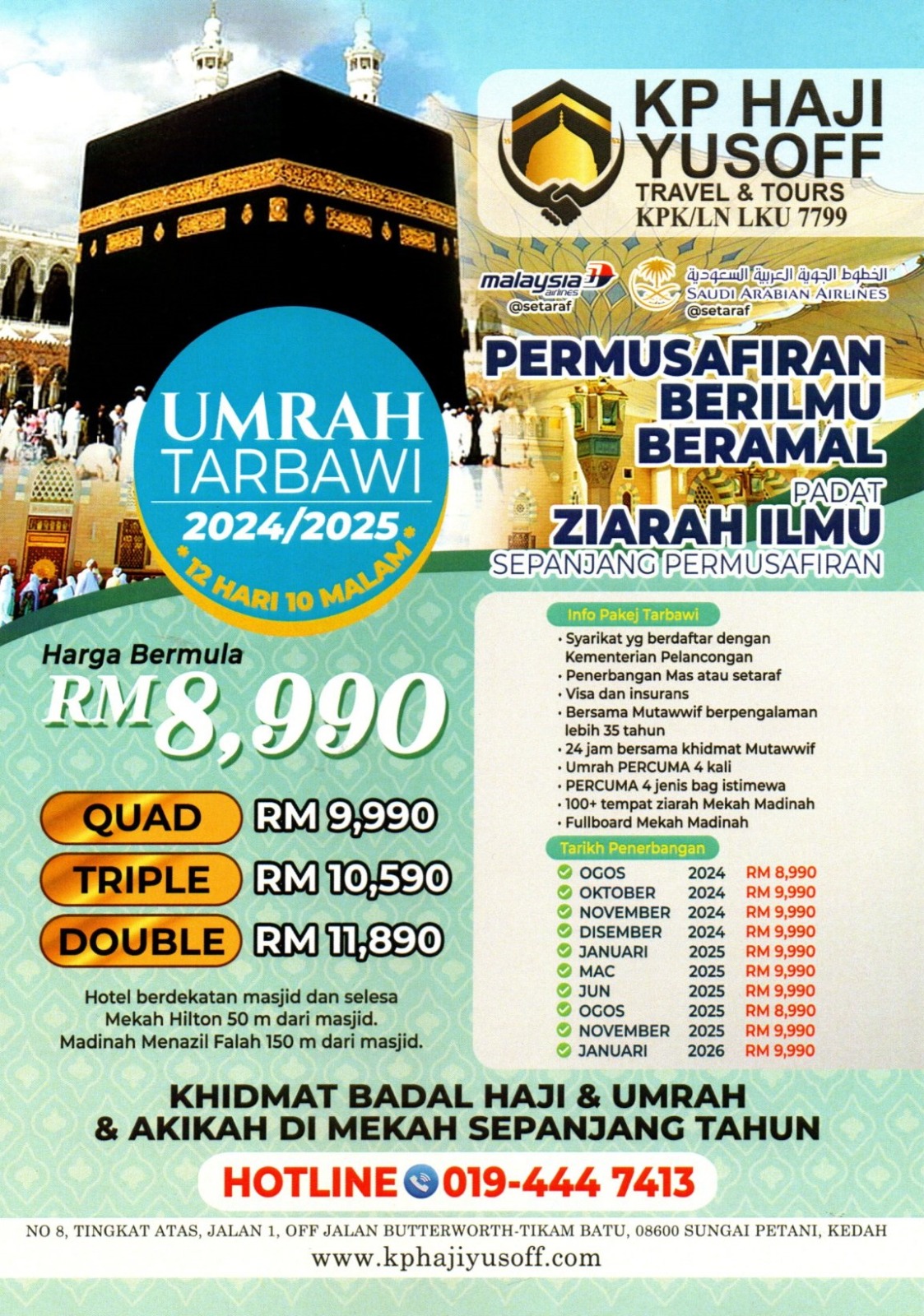 Pakej Umrah KP Haji Yusoff Travel Sdn. Bhd. - Pakej Umrah 2025